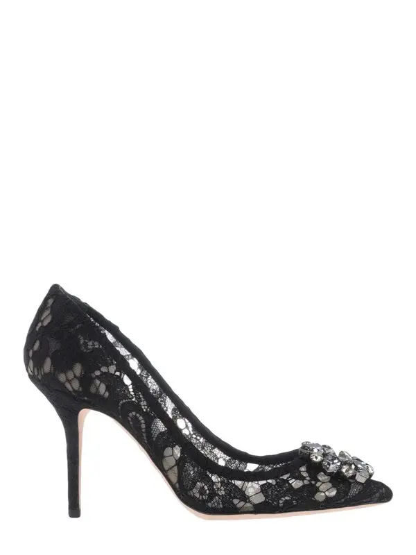Dolce & Gabbana Two-tone Lace Stiletto Heels - Black