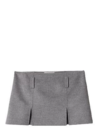 Miu Miu Double Cashmere And Wool Mini Skirt - Grey