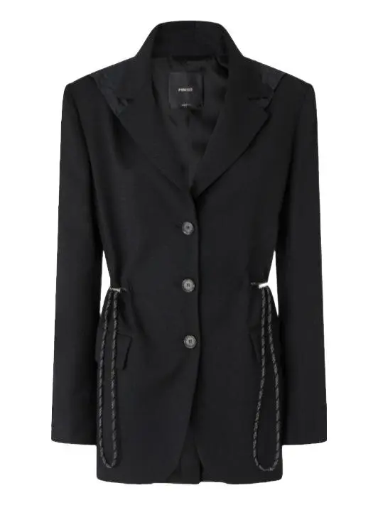 Pinko Drawstring Hooded Jacket - Black