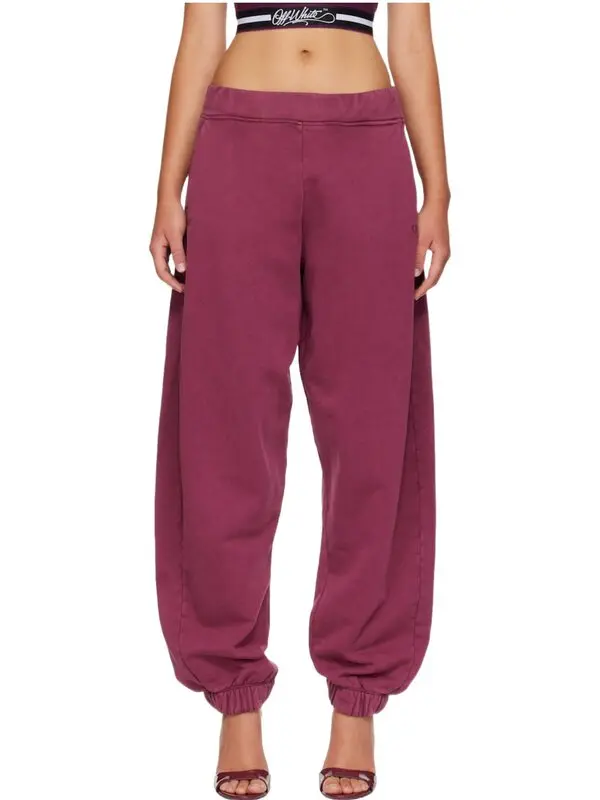 Off-White Elastic-waist Athletic Pants - Red