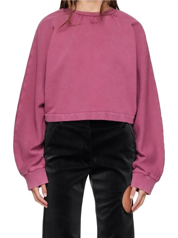 Off-White Embroidered Crew-neck Sweatshirt - No