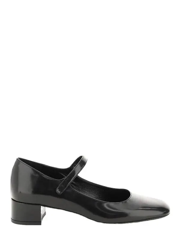 By Far Ginny Mary Jane Square Toe Pumps - Black