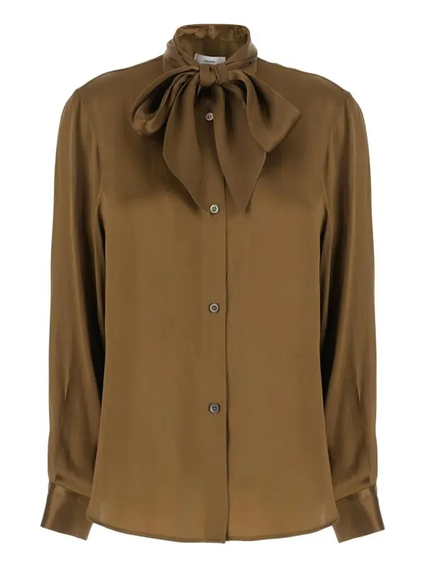 Mauro Grifoni Long-sleeved Silk Shirt - Green