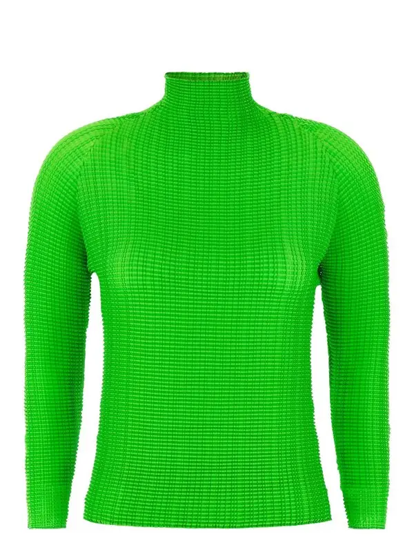 Issey Miyake Turtleneck Knit Pullover - Green