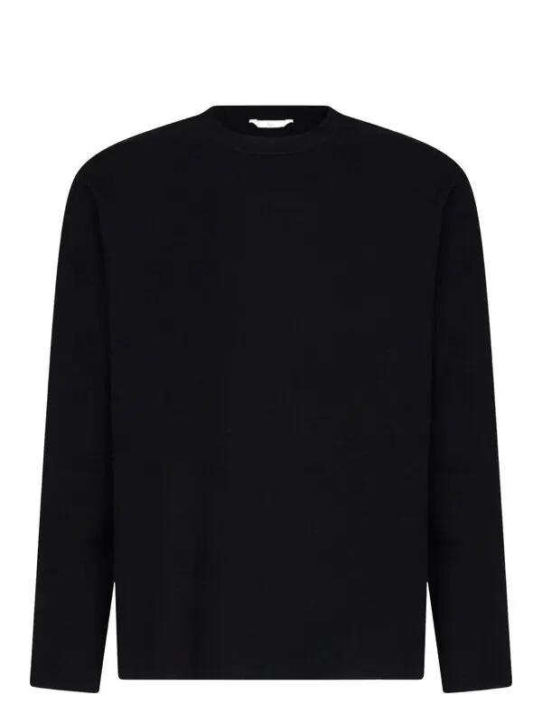 HEVO Long-sleeved Knitted Pullover - Black