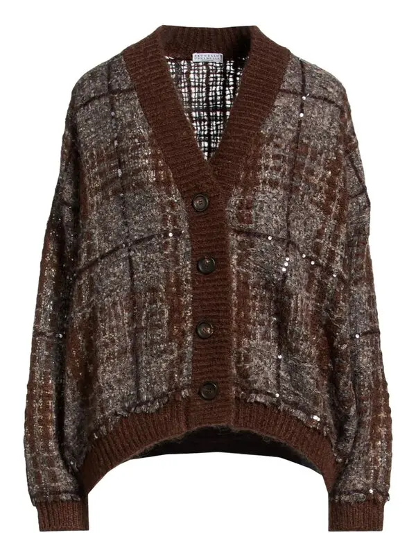 Brunello Cucinelli V-neck Long-sleeved Shirt - Brown