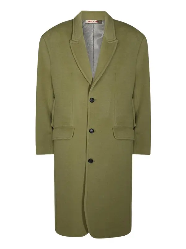 Marni Single Breasted Long Coat - Green