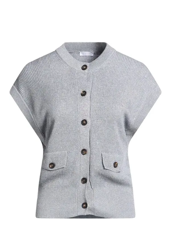 Brunello Cucinelli Simple Solid-color Sleeveless Top - Grey
