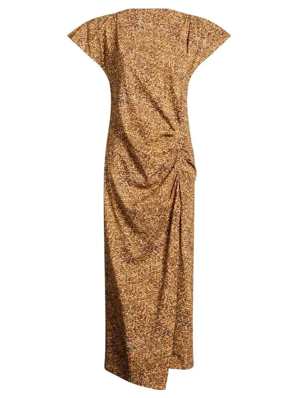 Isabel Marant Étoile Printed Jersey Dress - Gold