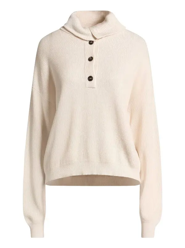 Brunello Cucinelli Solidcolor Lightweight Highneck Knit Sweater - No