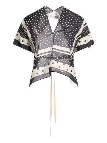 MAISON MARGIELA Polkadot Sleeveless Top - Black