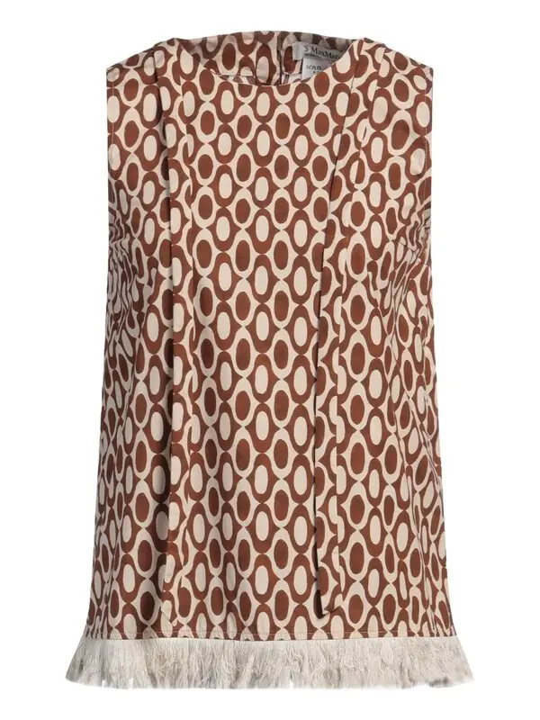 Max Mara Two-toned Sleeveless Top - Brown