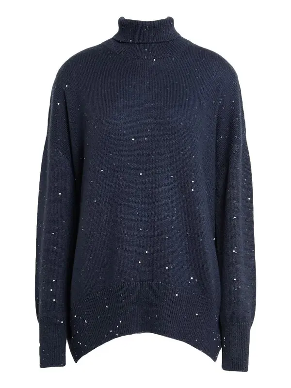 Brunello Cucinelli Medium-thick Knitted Long Sleeves - Blue