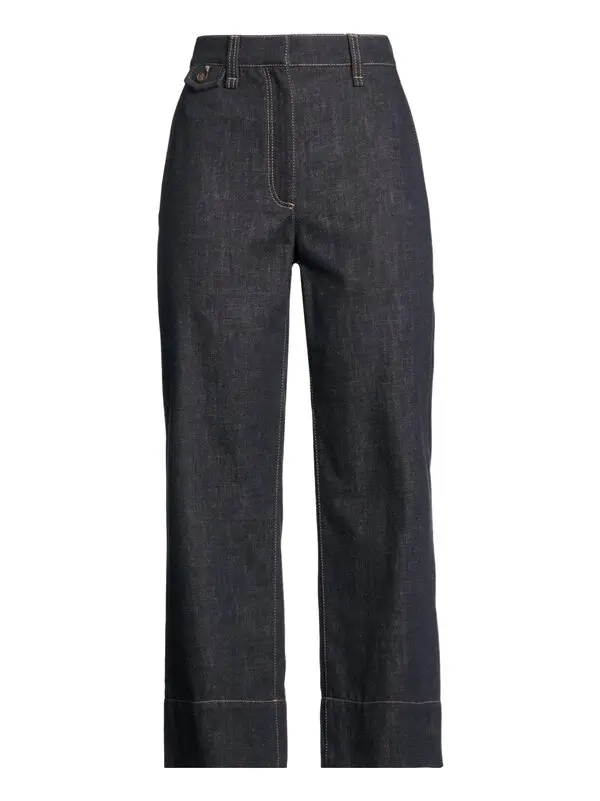 Brunello Cucinelli Plain Colour Straight-leg Jeans - Blue