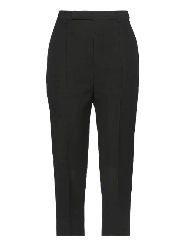 Rick Owens Solidcolor Wool Trousers - Black