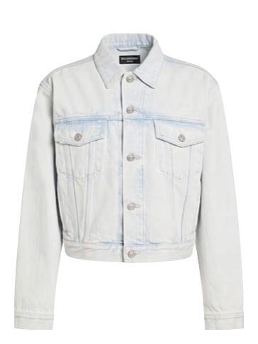 Balenciaga Lightwash Denim Jacket - Blue