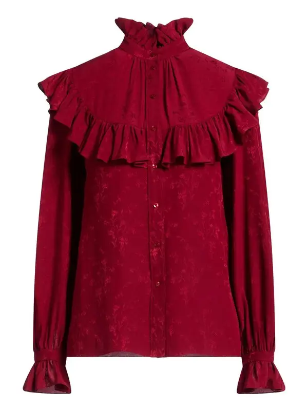 Saint Laurent Floral Shirts - Red