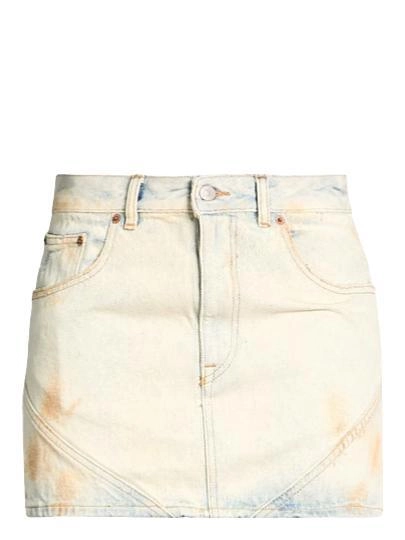 MAISON MARGIELA Lightwash Denim Midi Skirt - Blue