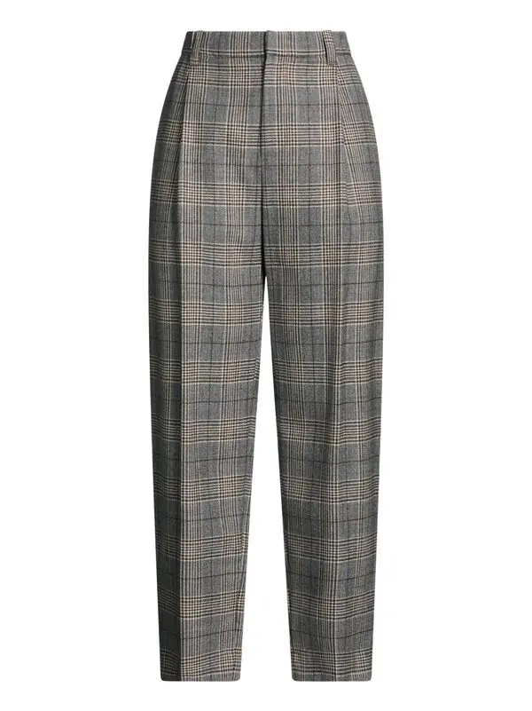 Brunello Cucinelli Plaid Casual Trousers - Grey