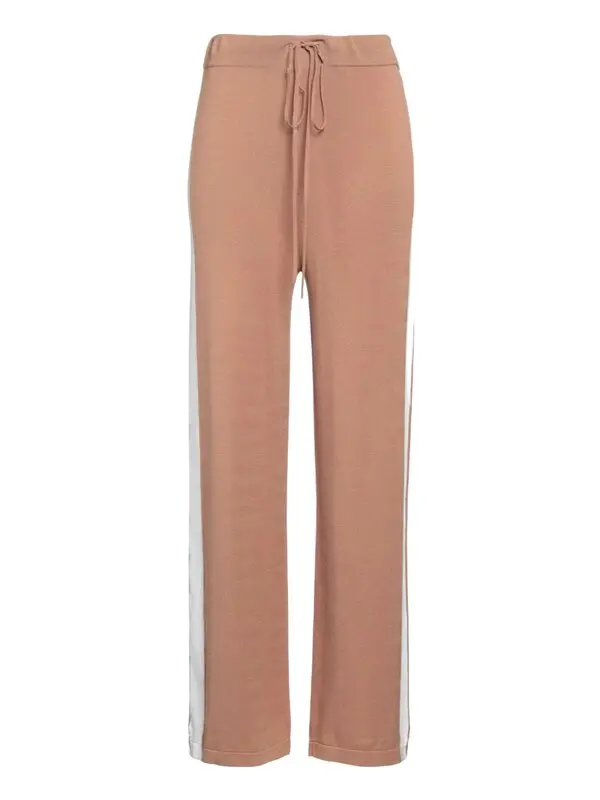 Max Mara Two-tone Loose-fitting Knit Pants - Camel