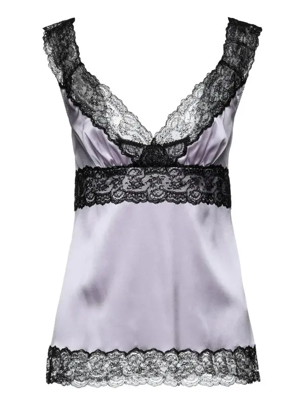 Dolce & Gabbana Two-tone Tops - Gray