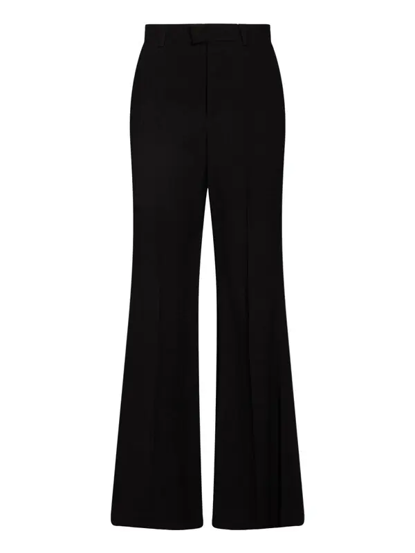 Balenciaga Solid-colored Flared Trousers - Black