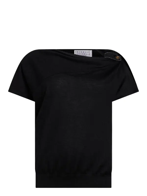 Brunello Cucinelli Solid-color Lightweight Knitted Sweater - Black