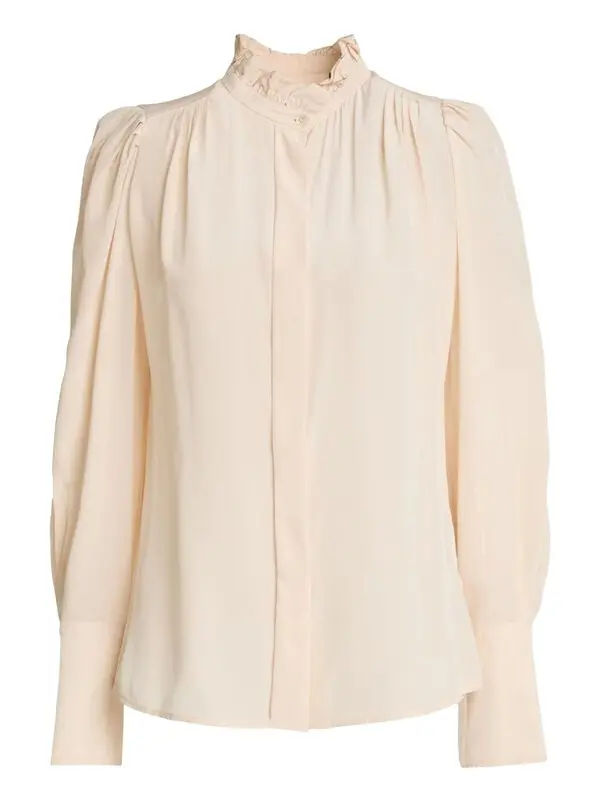 Isabel Marant Étoile Satin Mandarin Collar Blouse - No