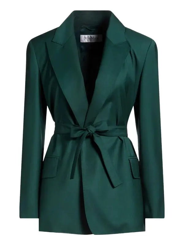 Max Mara Cool Wool Belted Single-breasted Blazer - No