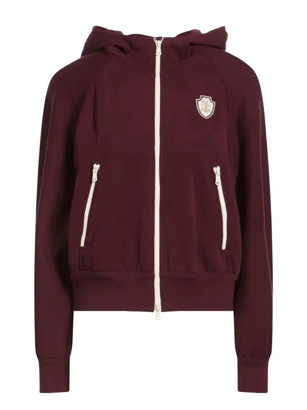 Brunello Cucinelli Hooded Track Jackets - Red