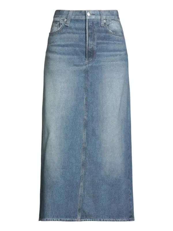 Rag & Bone Denim Flare Skirt - Blue