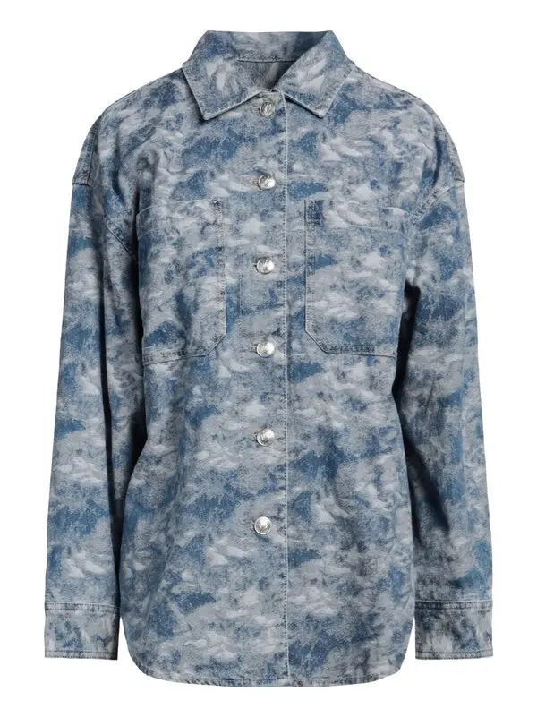 Rag & Bone Twotone Denim Jacket - Blue