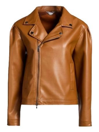Max Mara Minimalist Biker Jacket - Brown