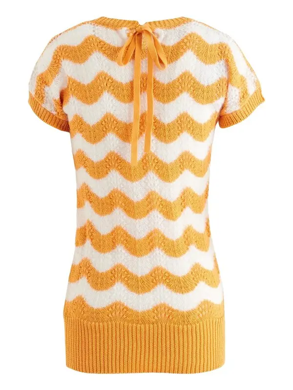 Marni Two-tone Knitted Jumpers - Orange