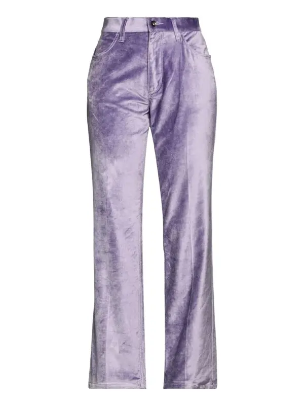 Rag & Bone Solid-colored Velvet Trousers - Purple