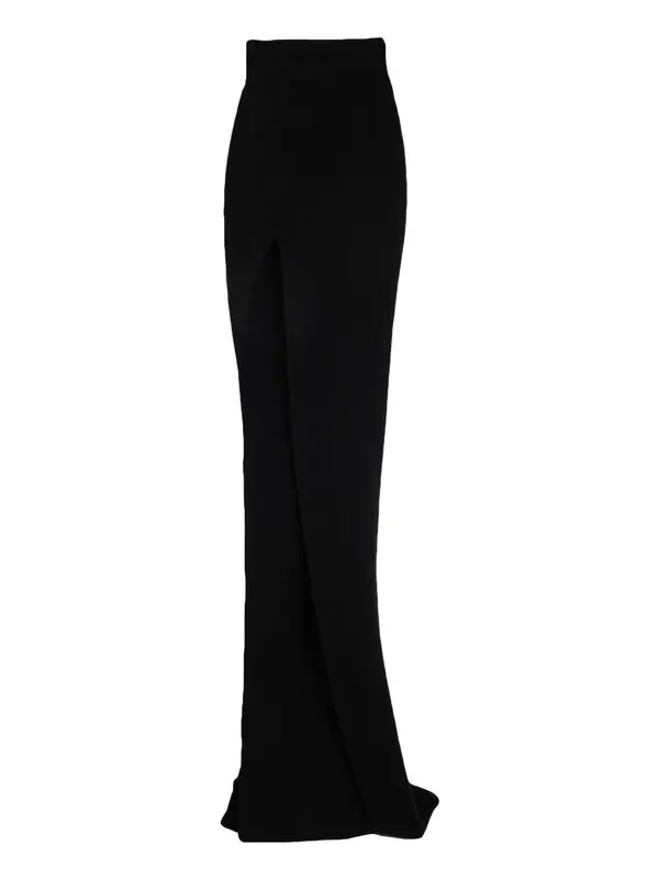 Rick Owens Knit Asymmetrical Skirt - Black