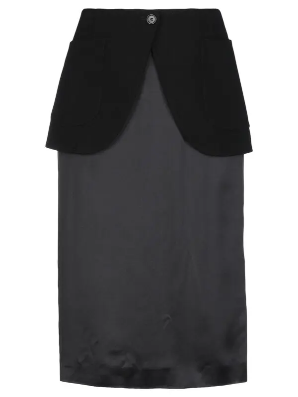 MAISON MARGIELA Minimalist Satin Dress - Black