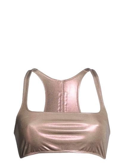 Rick Owens Metallic Synthetic Jersey Bikini Top - No