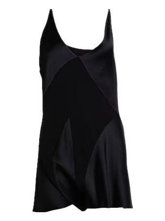 MAISON MARGIELA Solidcolor Satin Sleeveless Top - Black