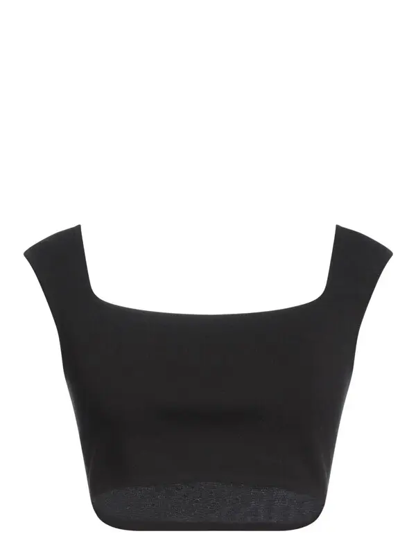 Sportmax Square Neck Vest - Black