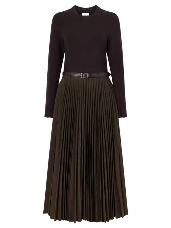 Simkhai Knitted Top With Pleated Skirt - Black