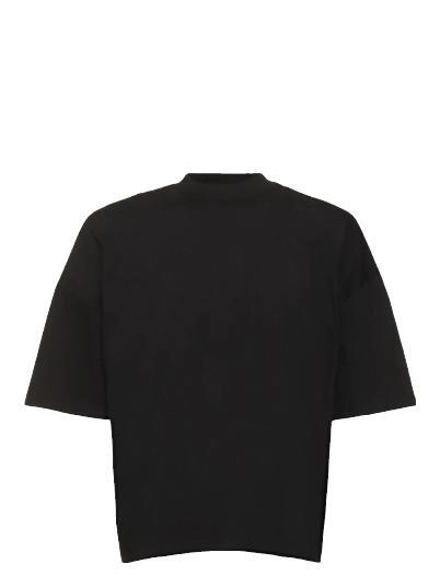 THE ROW Crewneck Shortsleeve Cropped Top - Black