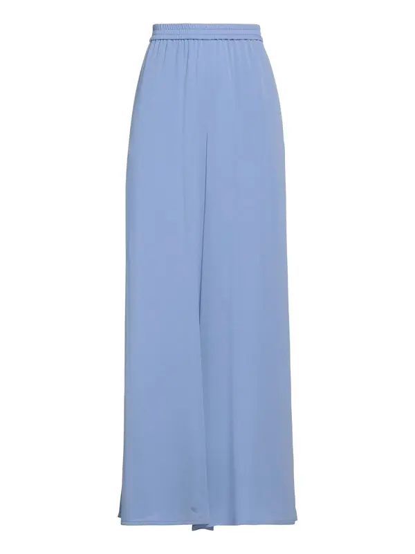 Max Mara Solid Color Pleated Pants - Blue