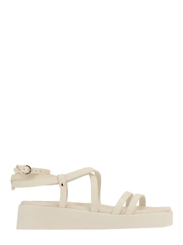 ANCIENT GREEK SANDALS Logo Flat Sandals - Nude