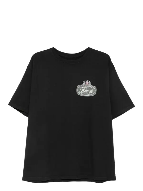 Rhude Logo-print T-shirt - Black