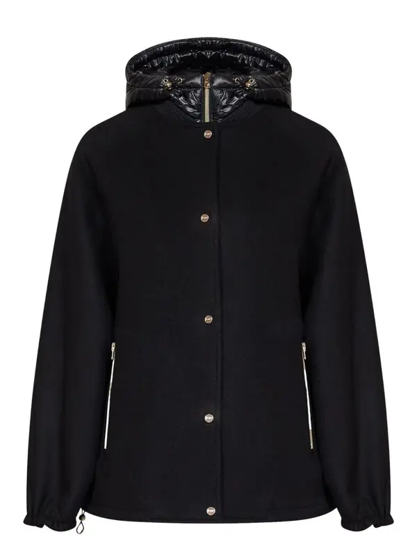 Herno Oversized Patchwork Coat - Black