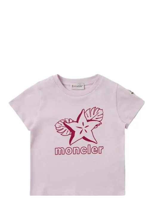 Moncler Crewneck Cotton T-shirt With Printed Logo - No