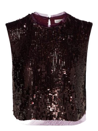 Simkhai Cydia Sequined Top - Brown