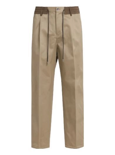 Sacai Wide Pants With Drawstring - Brown