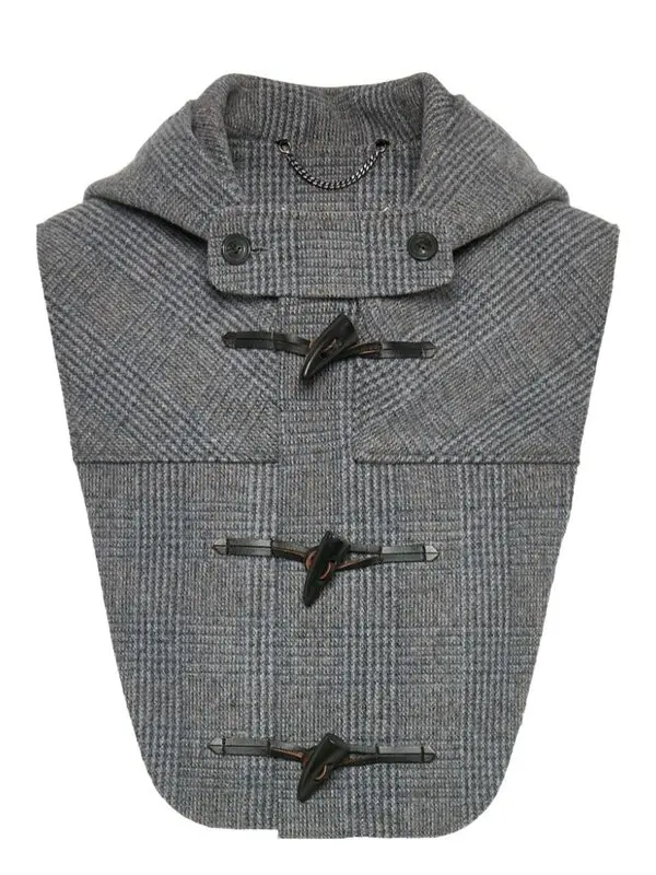 MAISON MARGIELA Checked Wool Cropped Vest - Grey
